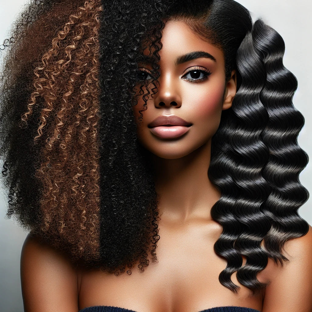 Custom Curl Pattern |Natural Hair Extensions 100% Human Hair UK – To ...