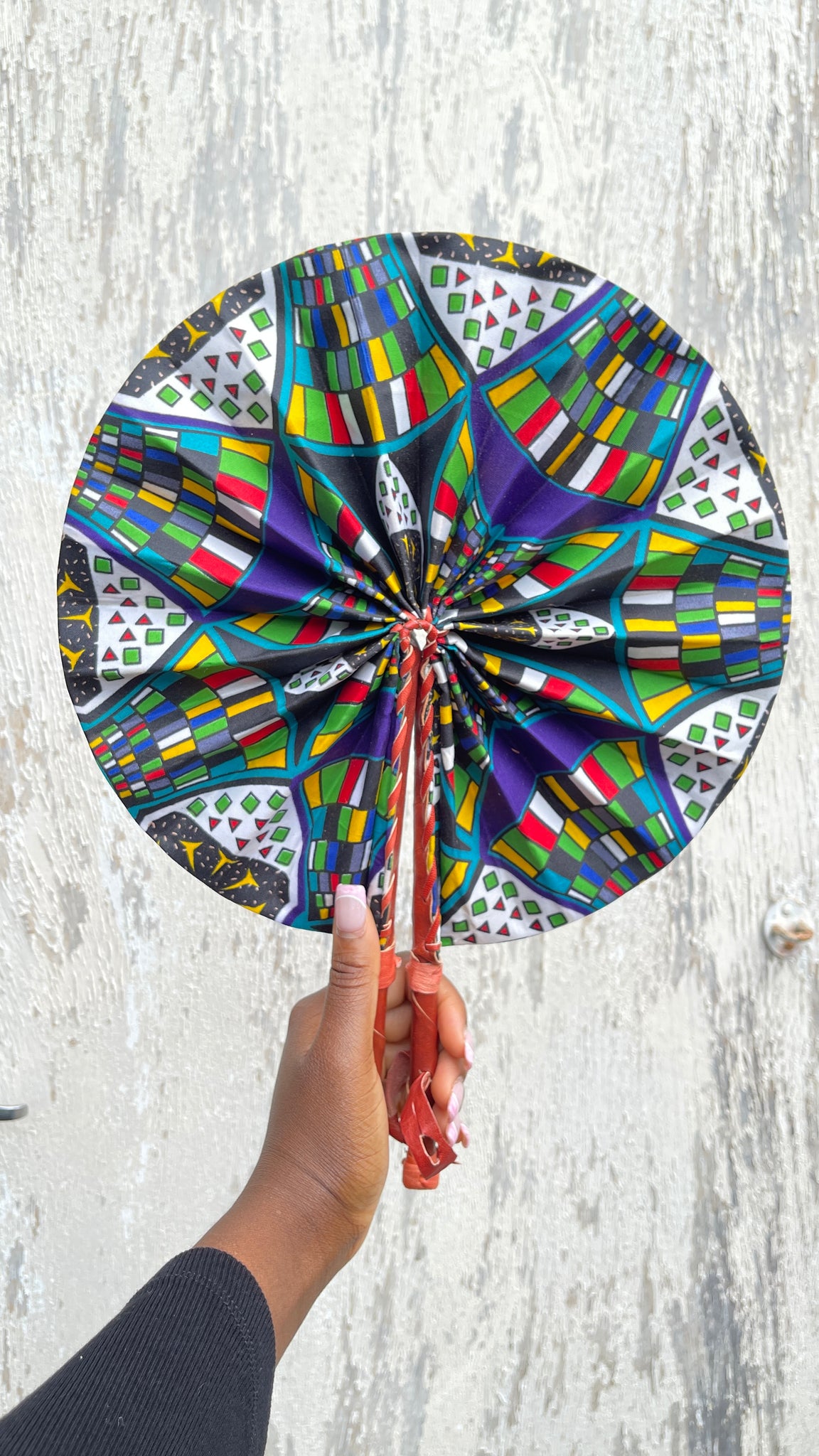 Handmade African Print Kente Fan – Bold Bright Print, Foldable – To All ...