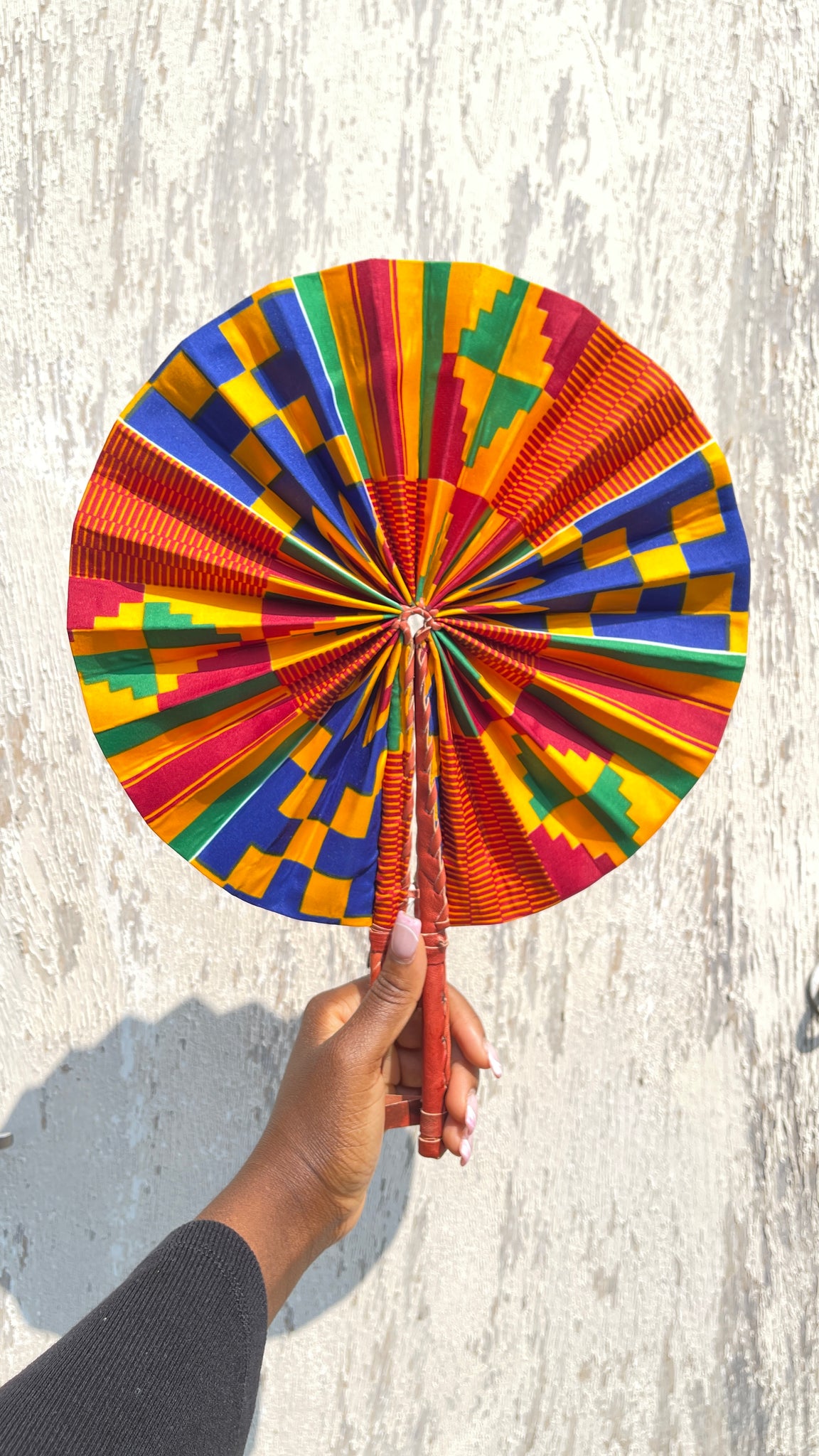 Handmade African Print Kente Fan – Bold Bright Print, Foldable – To All ...