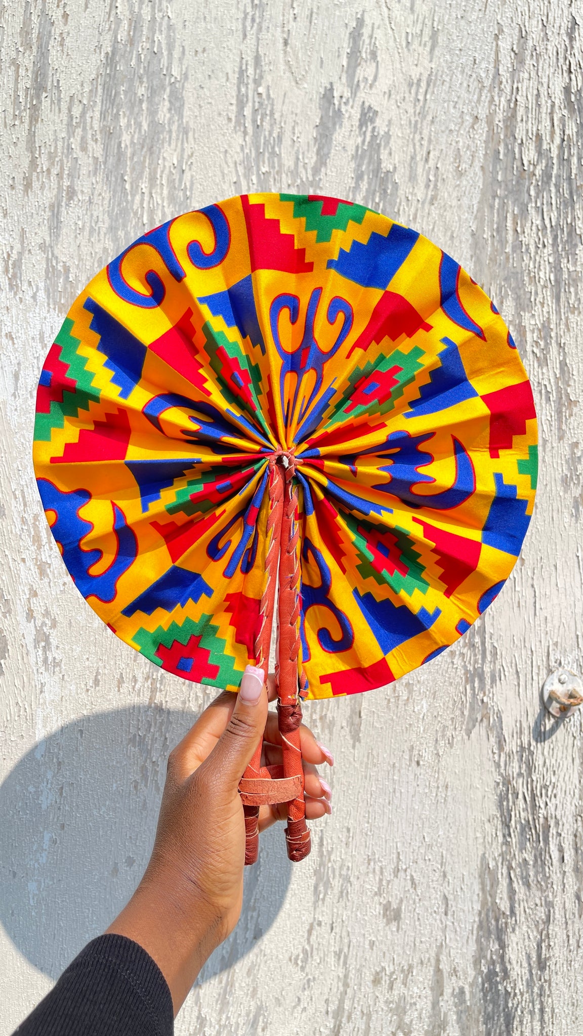 Handmade African Print Kente Fan – Bold Bright Print, Foldable – To All ...