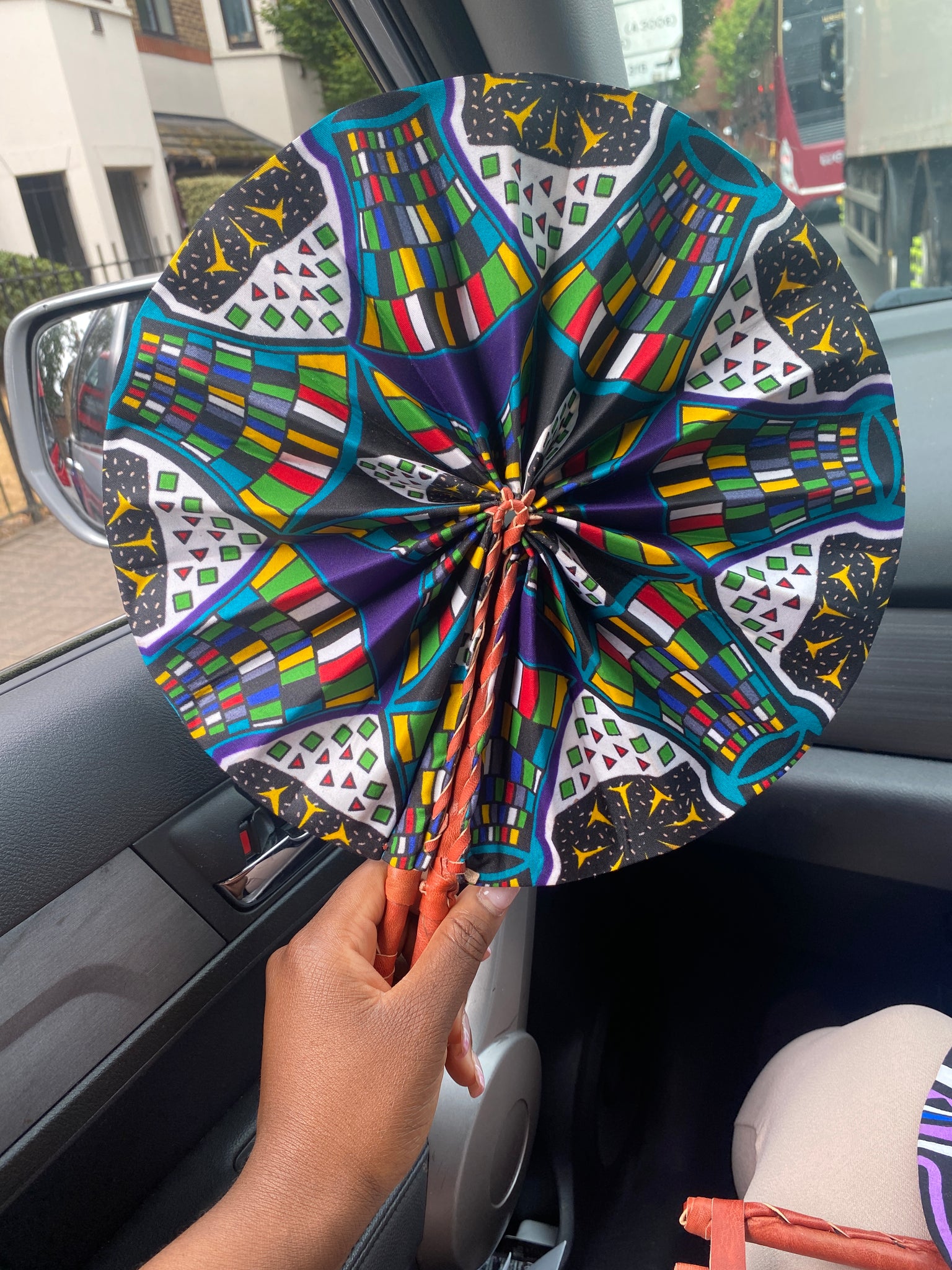 Handmade African Print Kente Fan – Bold Bright Print, Foldable – To All ...